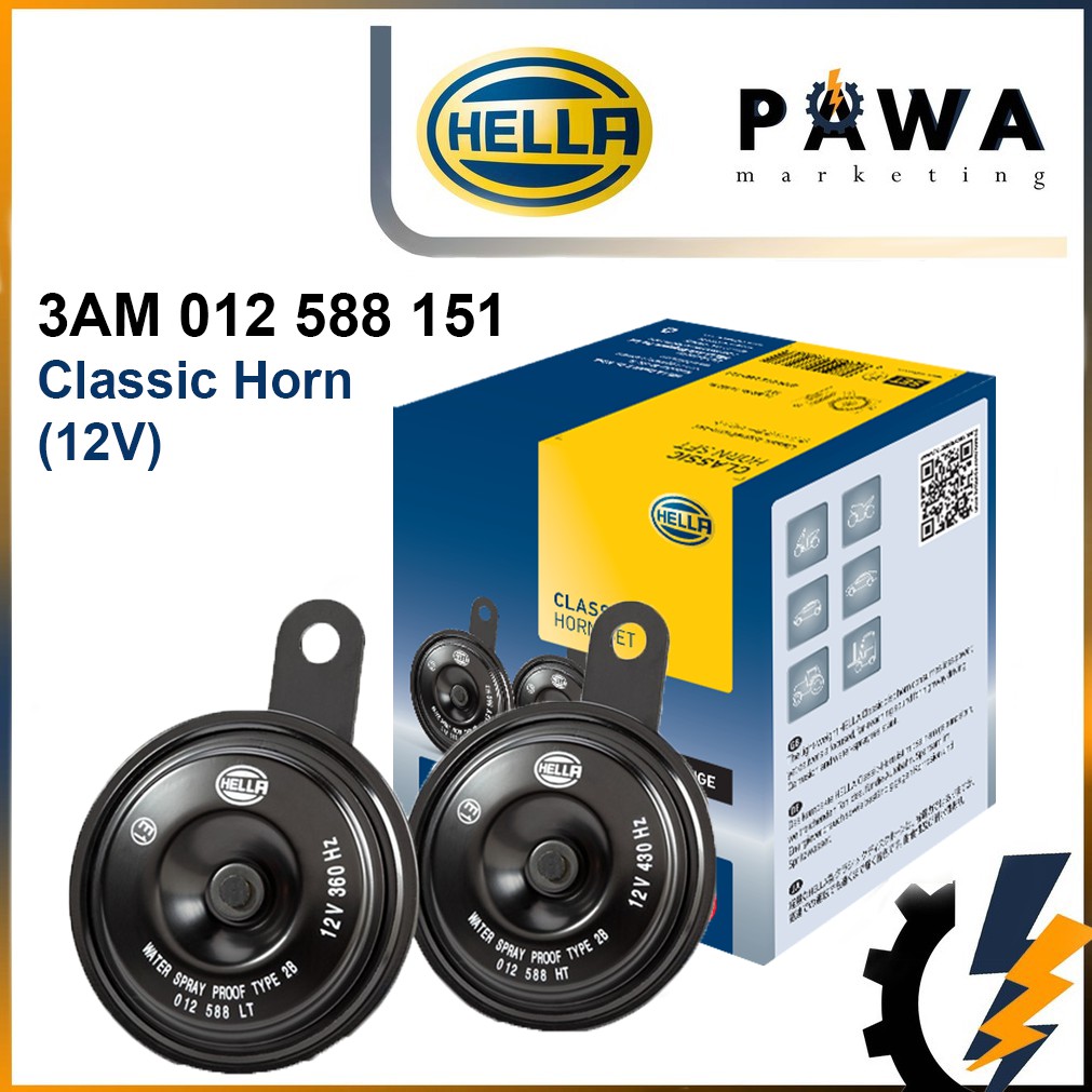 Pawa ORIGINAL Hella Compact Classic Disc Horn Value Range Car Horn Set ...