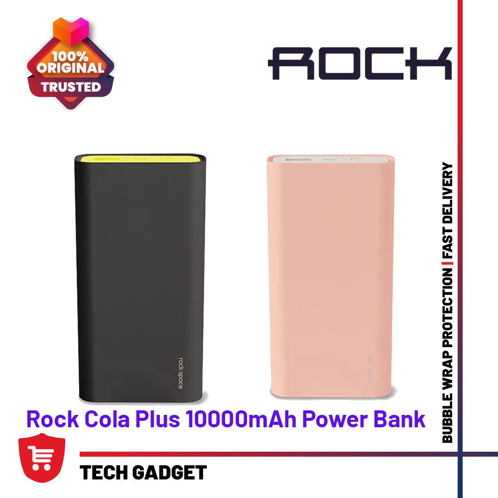 Rock Cola Plus 10000mAh Power Bank - 1 Year Warranty | Shopee Malaysia