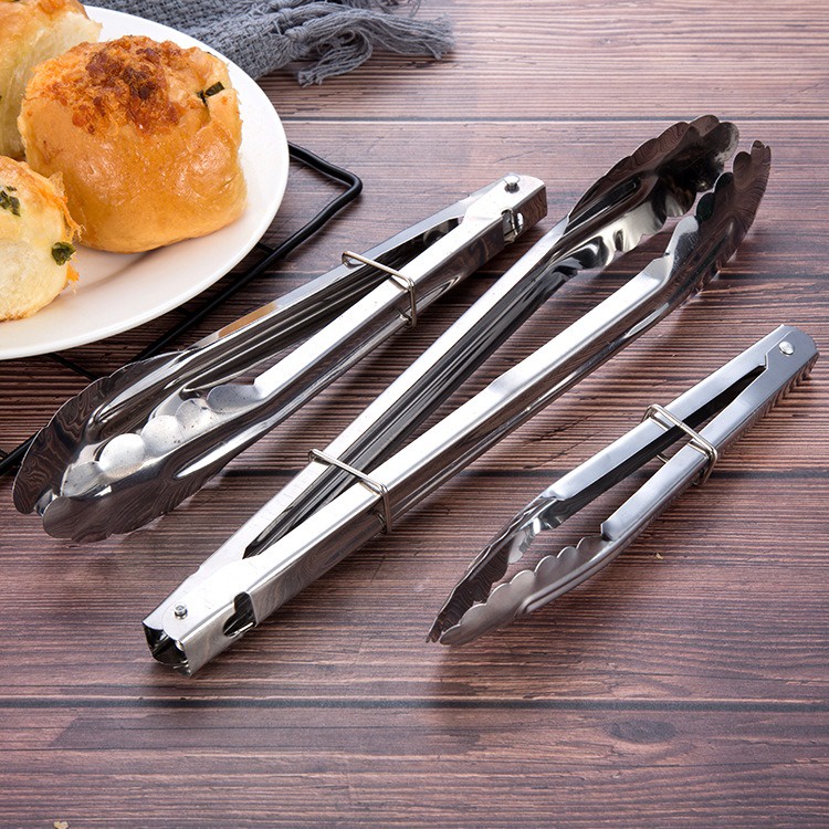 Stainless Steel Tong Food Clip BBQ Tongs Tweezer Penyepit Makanan ...