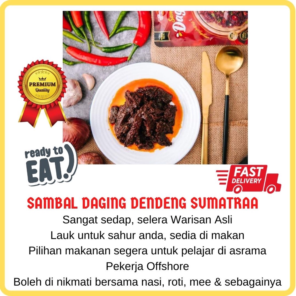 SAMBAL PEMBUKA SELERA! Sambal Daging Dendeng Sumatraa Sedap sesuai di ...