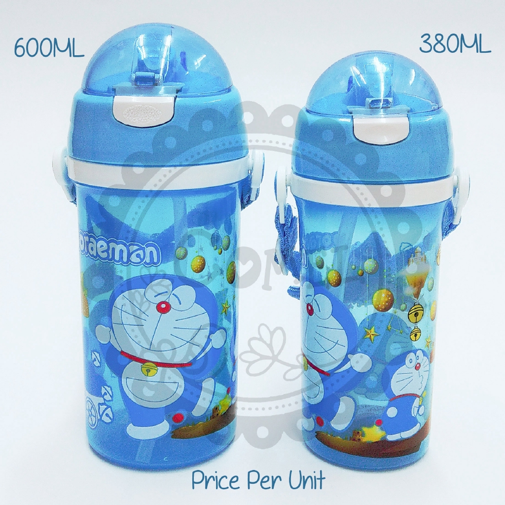Comel Doraemon Water Bottle with Straw- 600ML380ML | Shopee Malaysia