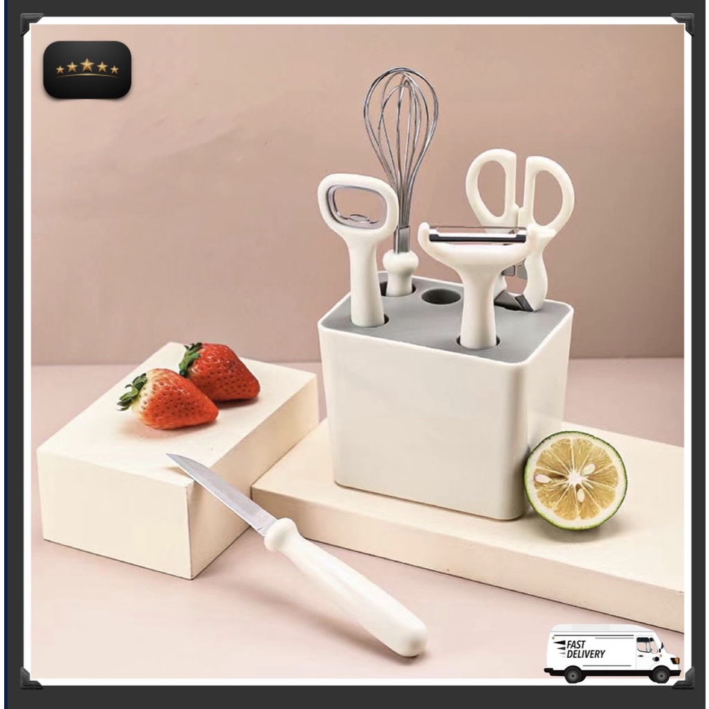 Gift Set 6 in 1 Stainless Steel Kitchen knife set | Shopee Malaysia