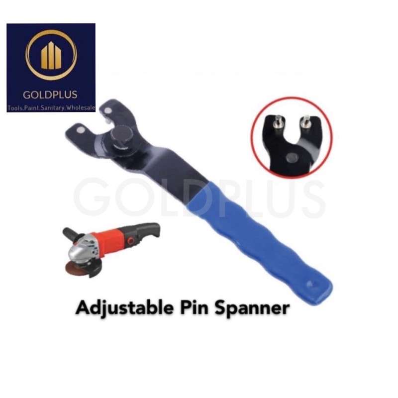 💥GoldPlus💥 Adjustable Angle Grinder Pin Wrench Spanner Lock Flange Nut Key Spanar Pencanai Bosch ...