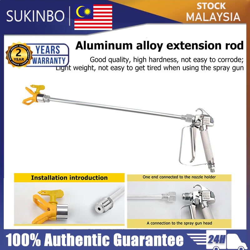 100cm Airless Sprayer Extension Rod Paint Spray Gun Tip Extension Pole ...
