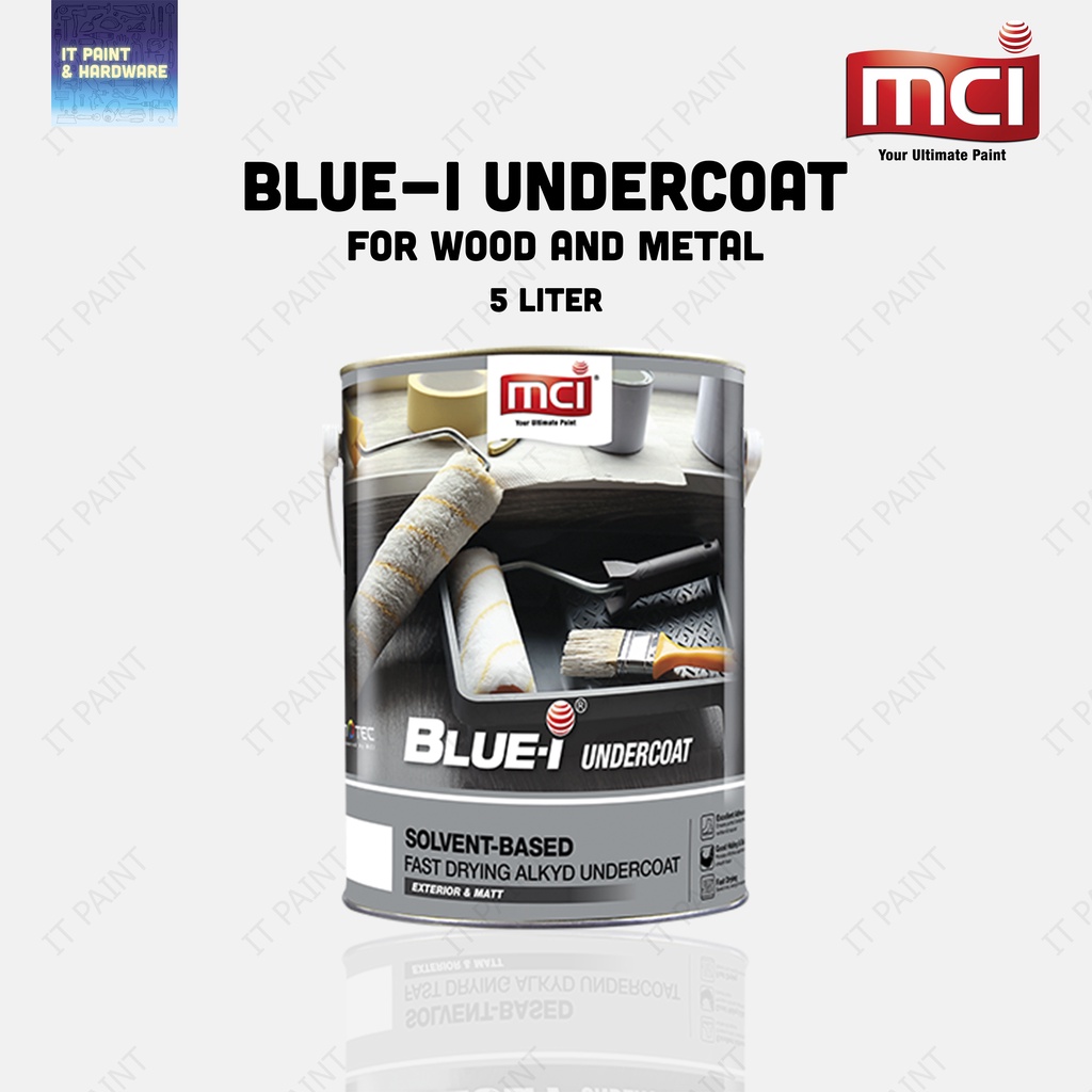 5 Liter MCI BLUE-I UNDERCOAT untuk Cat Alas Putih Kayu dan Besi ...