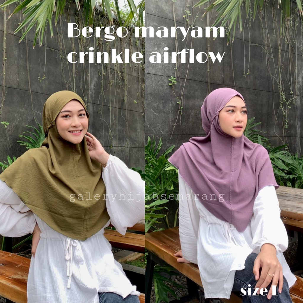 Bergo MARYAM CRINKLE Air Flow /BERGO CRINKLE AIRFLOW BERGO INSTANT ...