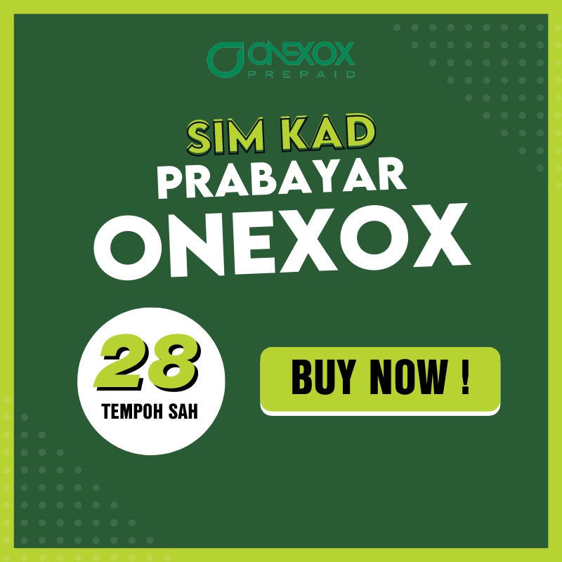 ONEXOX SIMKAD PRABAYAR 28 BULAN TEMPOH SAH - NOMBOR BARU | Shopee Malaysia