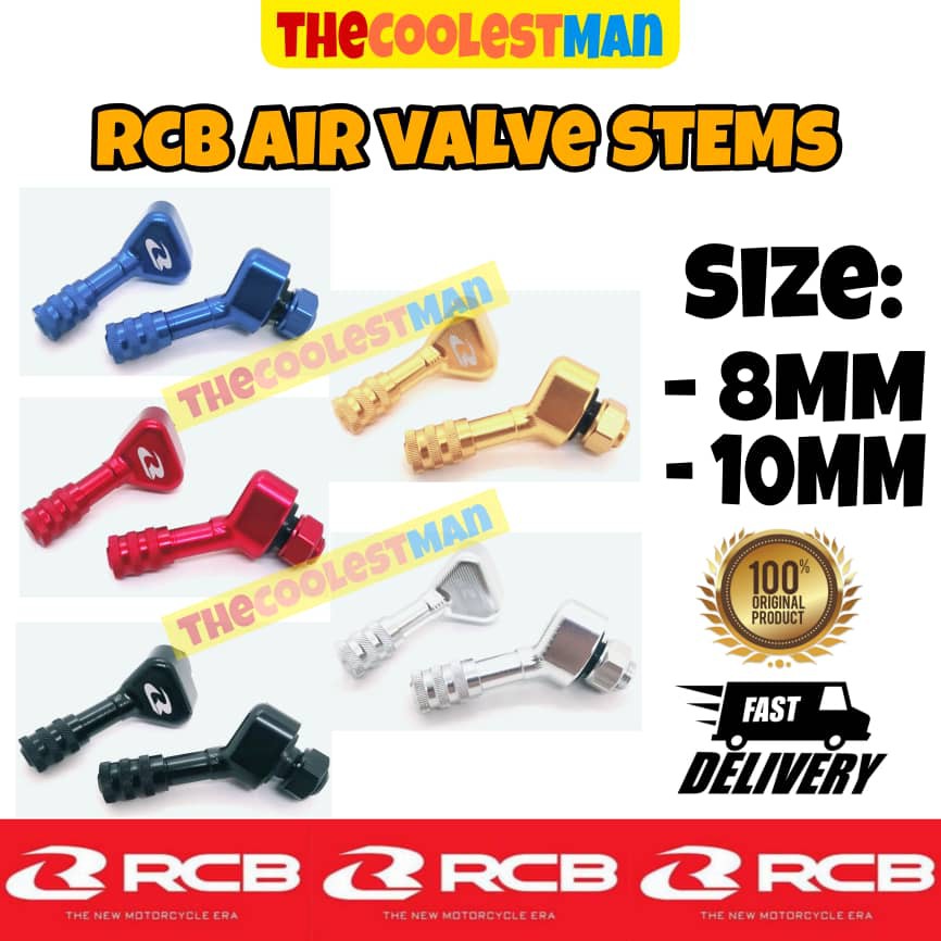 🔥💯%ORIGINAL ️ RCB Air Valve Stems Alloy Kepala Tubeless Nut Nat 8mm ...