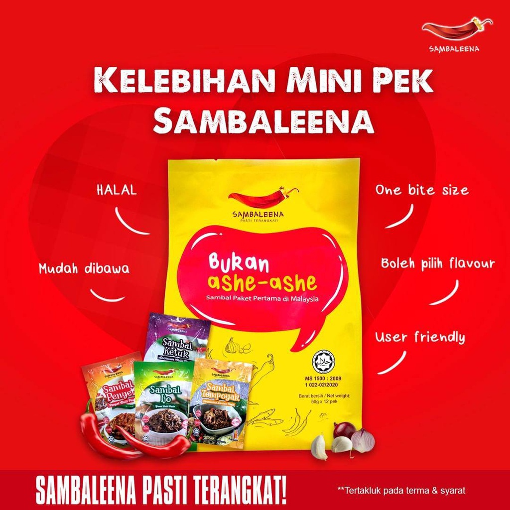 (READY STOCK) Mini Pek Sambaleena 50gm | Shopee Malaysia