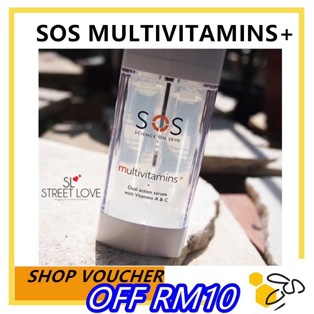 SOS Multivitamins+ Whitening Serum KLINIK HALAL Produk (15ml x 2 ...