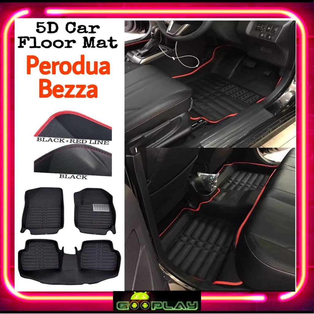 5D Carpet / Floor Mat Pu Leather PERODUA BEZZA | Shopee Malaysia