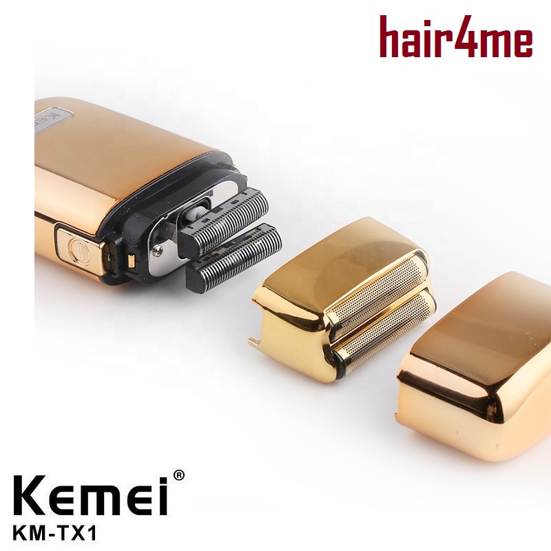 Kemei TX1 Reciprocating Cordless Metal Double Foil Shaver Titanium ...