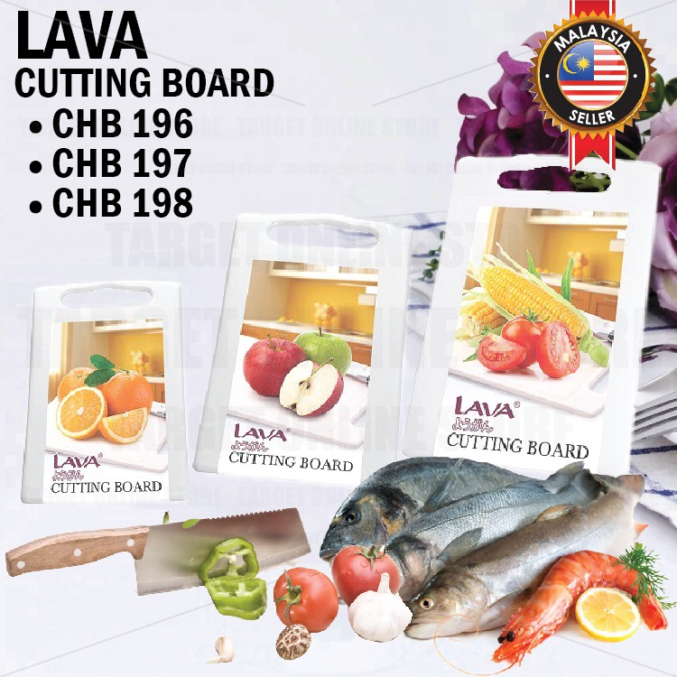 LAVA Cutting Board White Chopping Cutting Slicing Board Hanging Hole ...