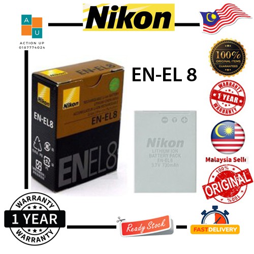 Nikon EN-EL8 ENEL8 Battery for Nikon Coolpix S50, S50c, S51, S51c ... | Shopee Malaysia