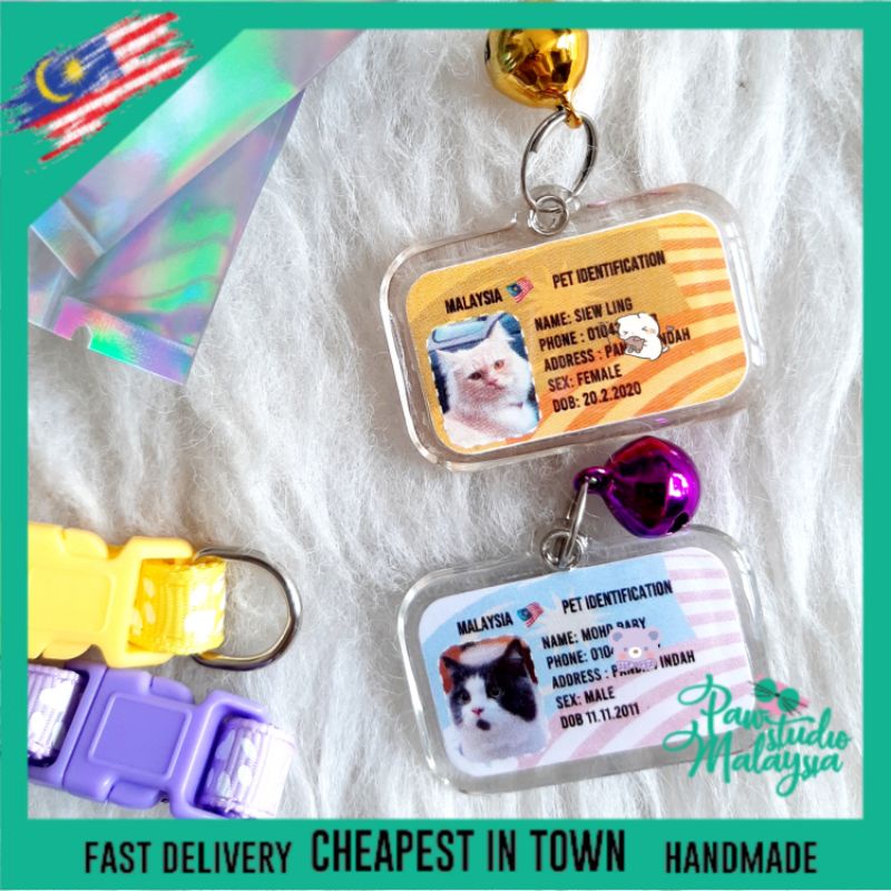 IC KUCING/PET ID WITH QR CODE /MALAYSIA PET IDENTIFICATION /PET TAGS ...