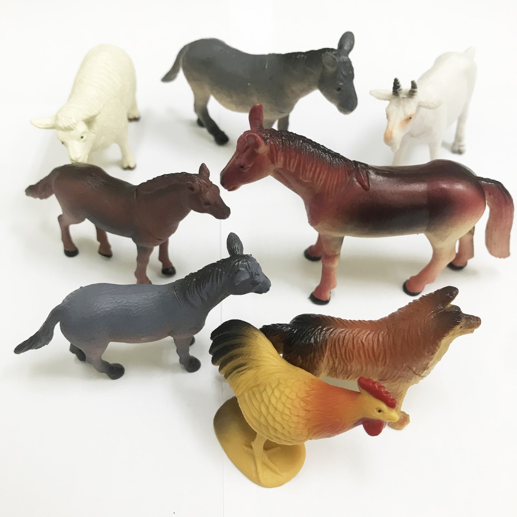 Animal Figure miniatures Toys Farm animals Playset Set Mainan Haiwan ...