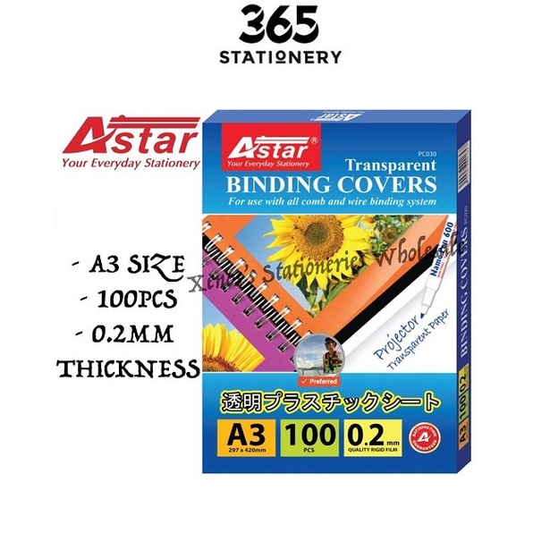 Astar A3 Pvc Binding Cover 0.2mm ( 100's/pack ) | Shopee Malaysia