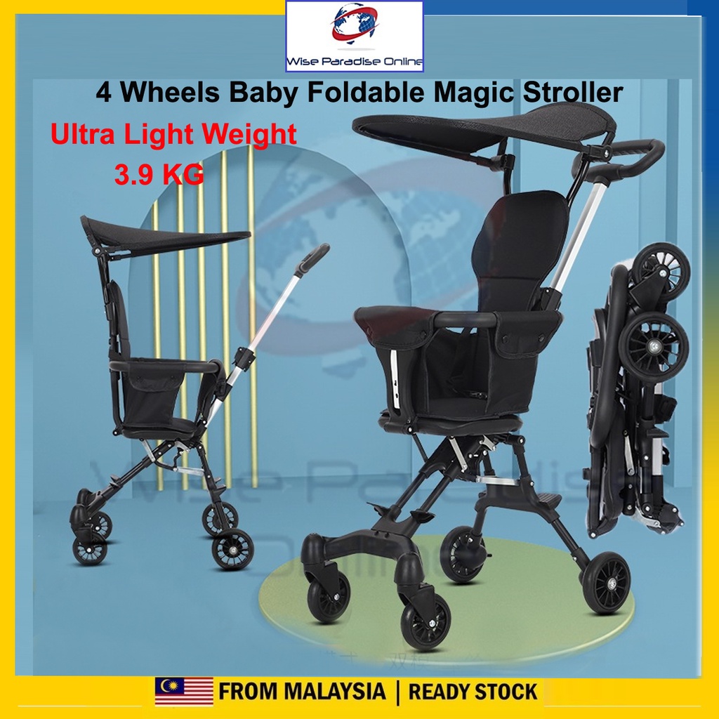 4 Wheels Baby Foldable Magic Stroller Ultra Lightweight With Canopy ...
