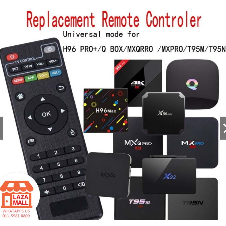 UNIVERSAL TV B.O.X REMOTE CONTROL MULTI MXQ MXQ-PRO MXQ 4K M8S TX3 X96 ...
