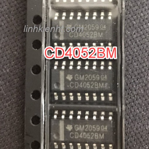 2 IC NUMBER CD4052 COMPONENTS CD4052BM 4052 SOP-16 (STICKER) | Shopee ...