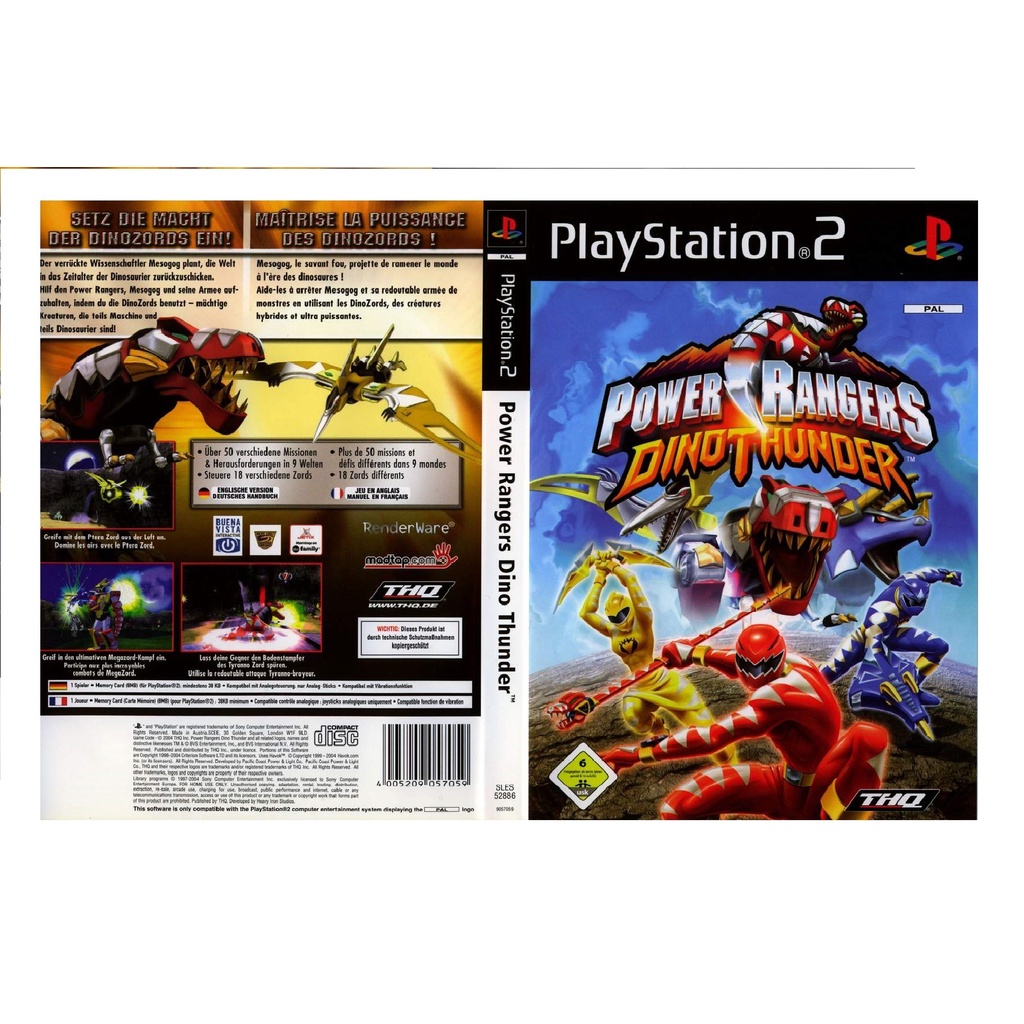 🔥PS2 CD DVD Games🔥 Power rangers dino thunder, (CD Game) | Shopee Malaysia