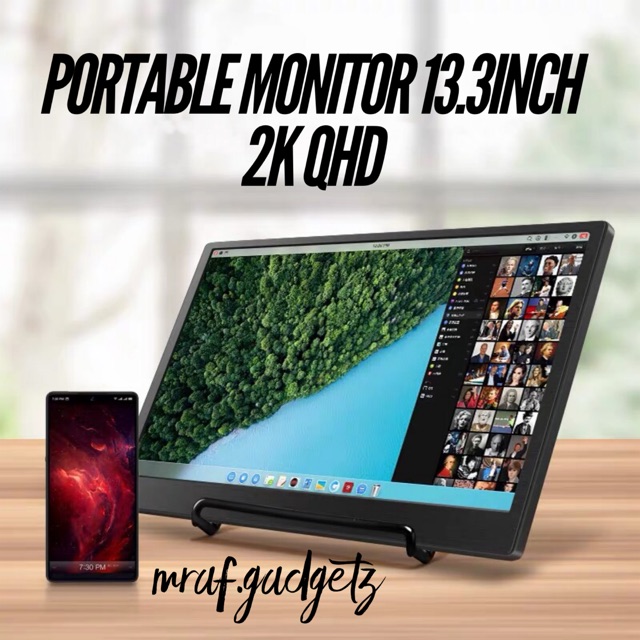 [NEW] Monitor Portable 13.3’’ 2K QHD for PS4/XBOX/SWITCH/PC | Shopee ...