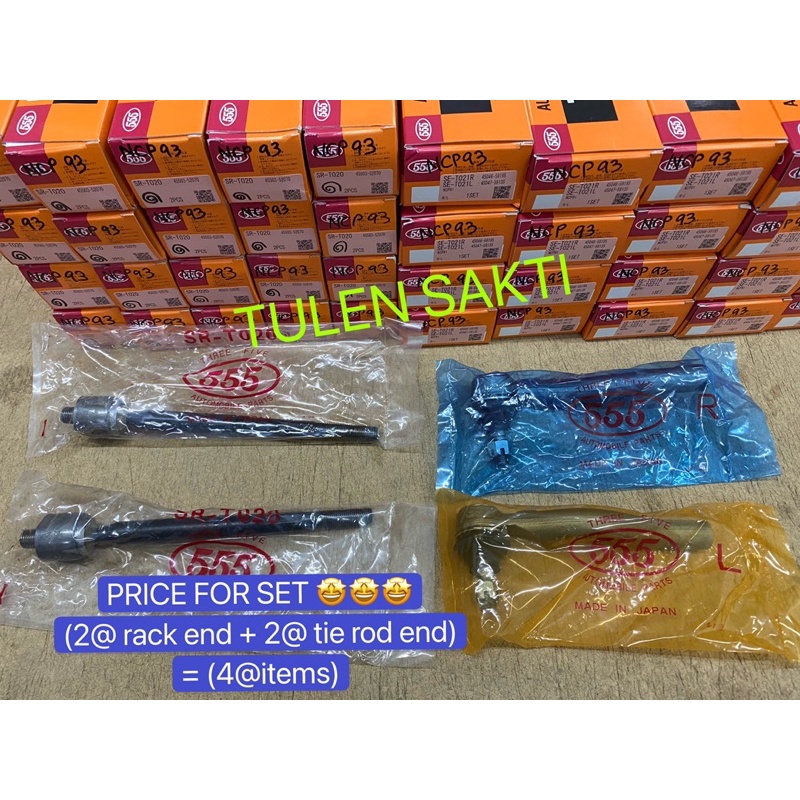 555 > TOYOTA VIOS NCP93 YARIS NCP91 / PRIUS C NHP10 RACK END + TIE ROD ...