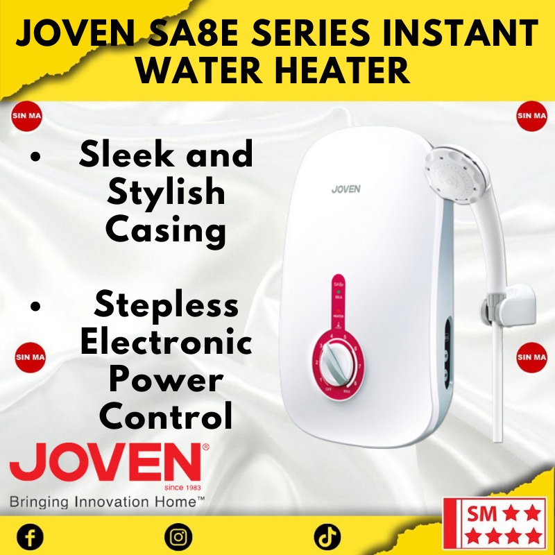 💦WATER HEATER💦 JOVEN Instant Water Heater SA8E / SA10E / SA15M / SA20E ...