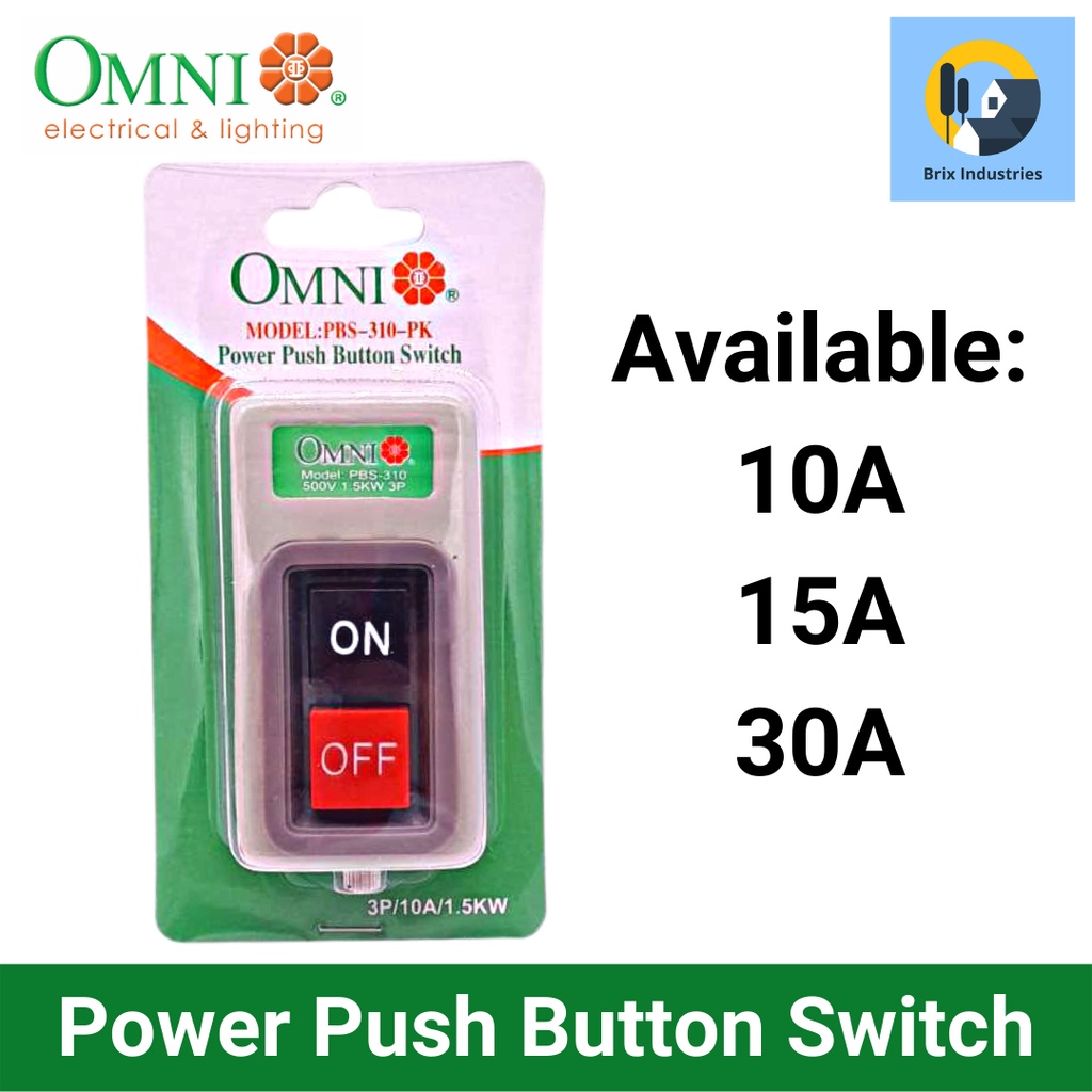 Omni Power Push Button Switch 10A 15A or 30A | Shopee Malaysia