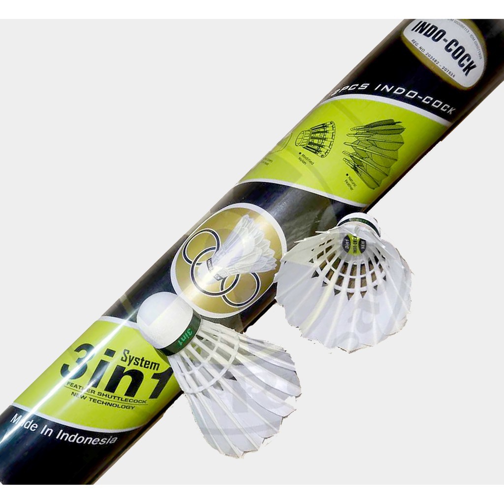 Indocock 3in1 Green 3 In 1 Ijo Shuttlecock / Kok Badminton / Kok ...
