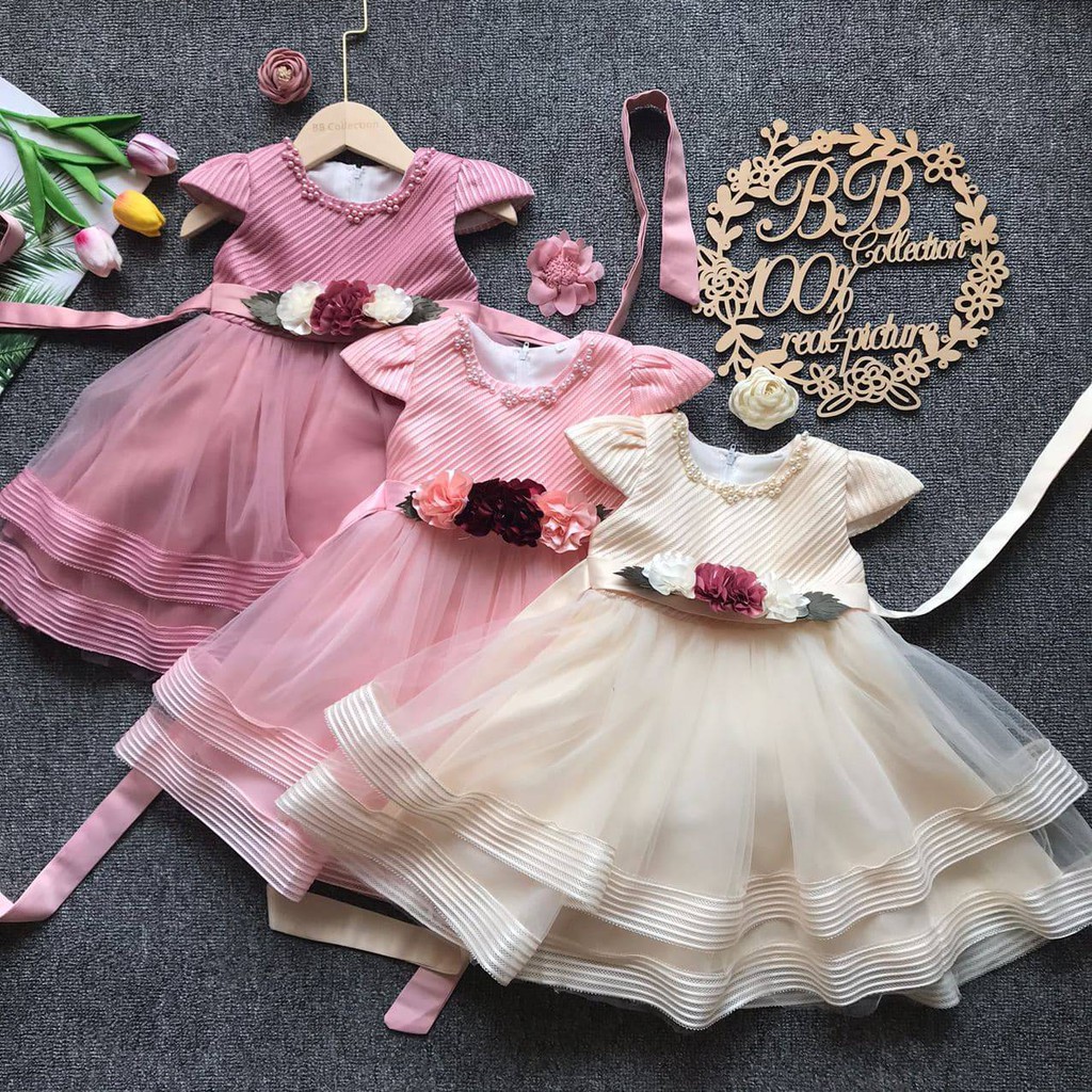 1-9Y Baby Newborn Princess Sleeveless Gown Dress Kids with Headband 666 ...