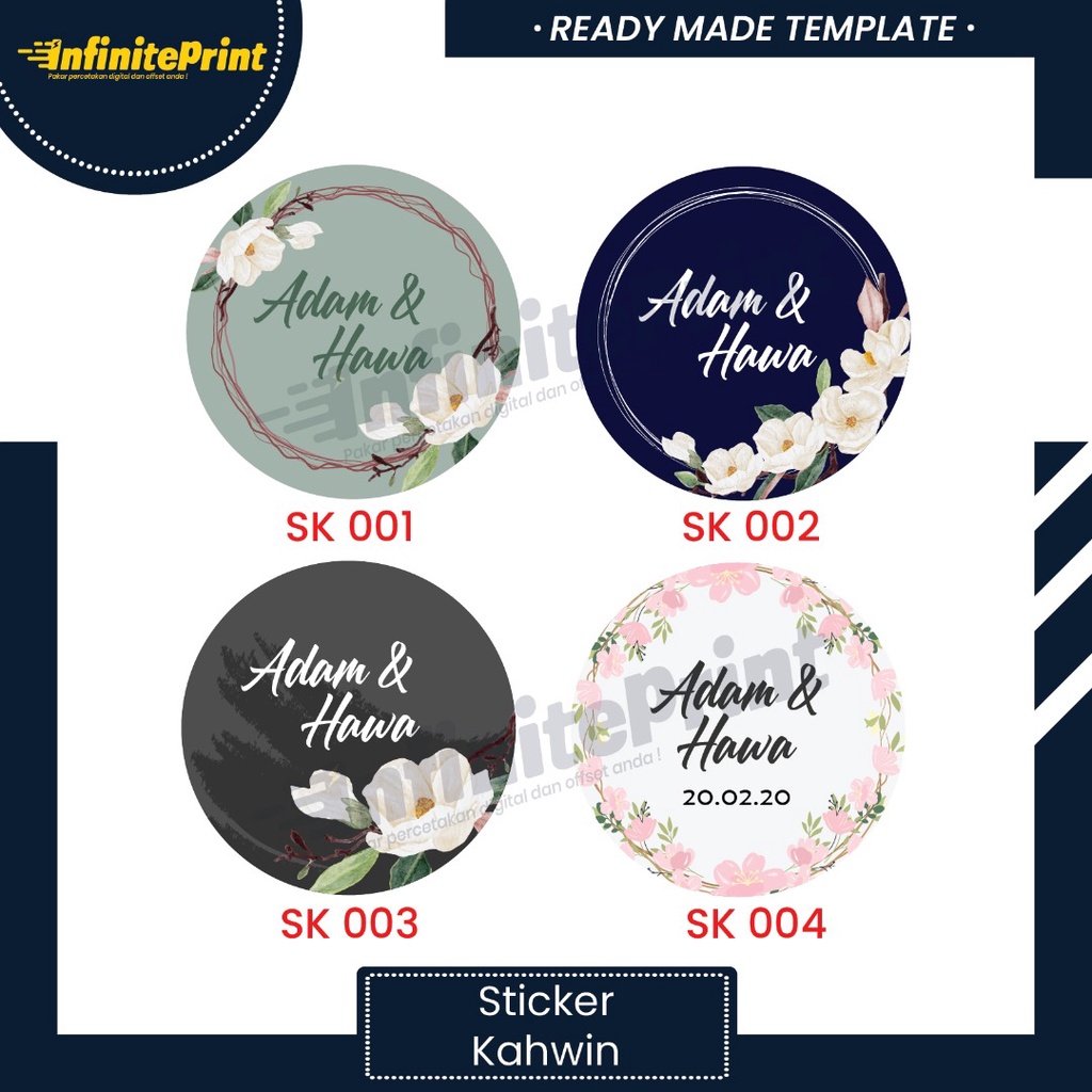 [READY STOCK] Sticker Kahwin / Doorgift / Goodies Sticker - Label 3cm ...