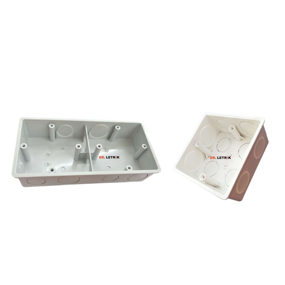 3x3 PVC Single Conceal Box / 3x7 PVC Double Conceal Base (White ...