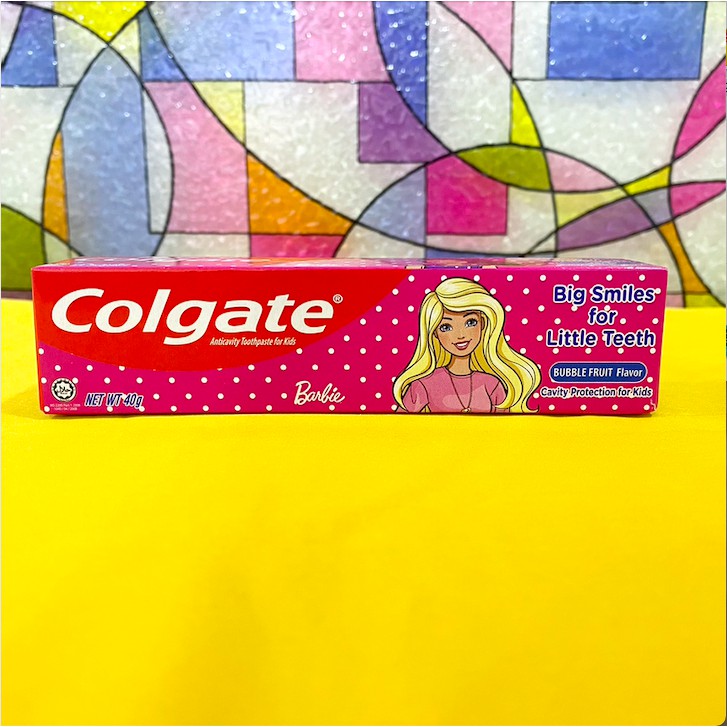 Colgate Barbie Anti-Cavity Kids Toothpaste in Bubble Fruit 40g | Shopee ...