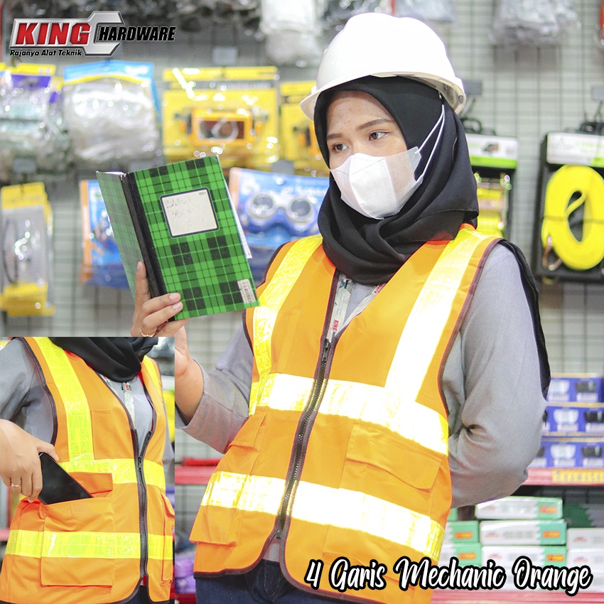 Mechanic 4 LINE PROJECT SAFETY VEST | Shopee Malaysia