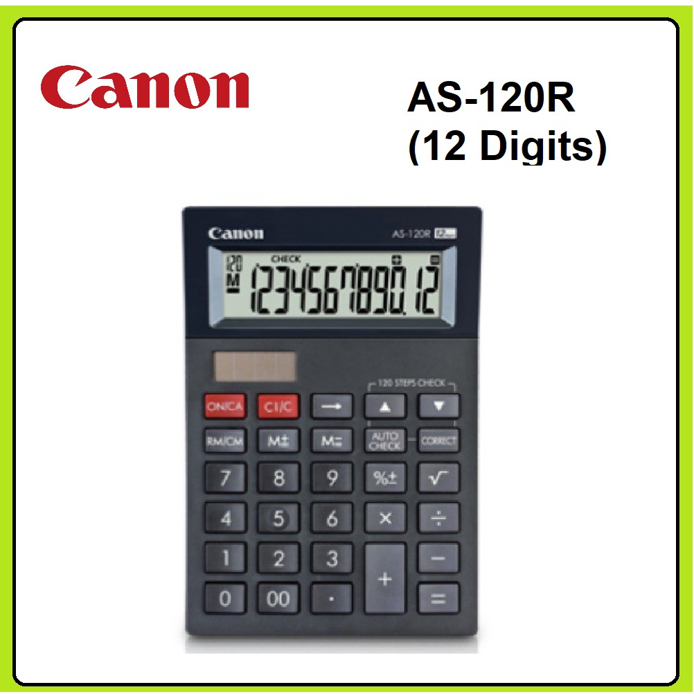 Canon Desktop Calculator AS-120R (12 Digits) | Shopee Malaysia