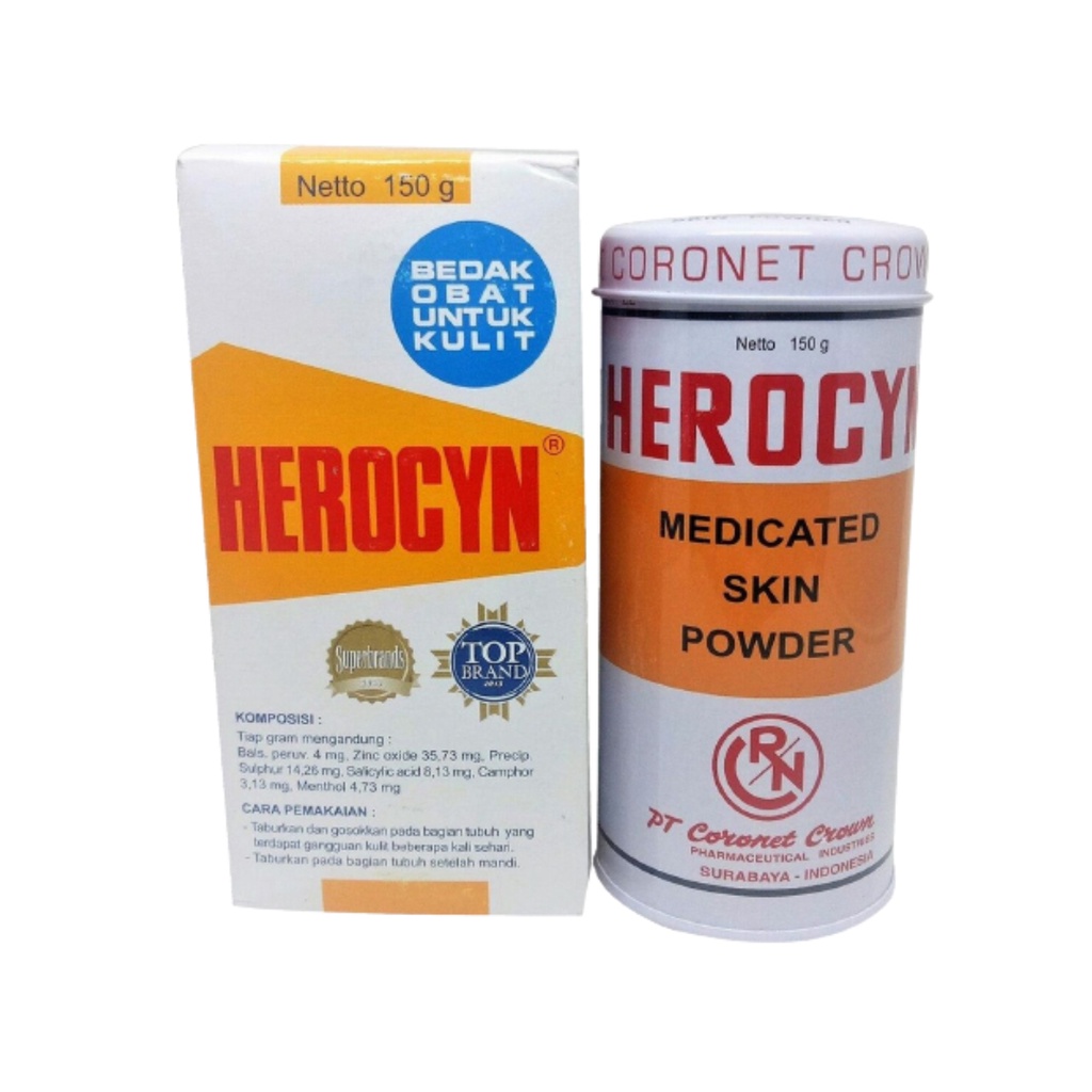 HEROCYN MEDICATED SKIN POWDER BEDAK OBAT UNTUK KULIT GATAL 85G/150G ...