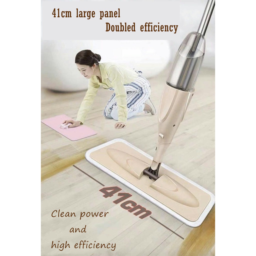 Ready stock Spray water mop Lazy household wood floor flat towel mop ...