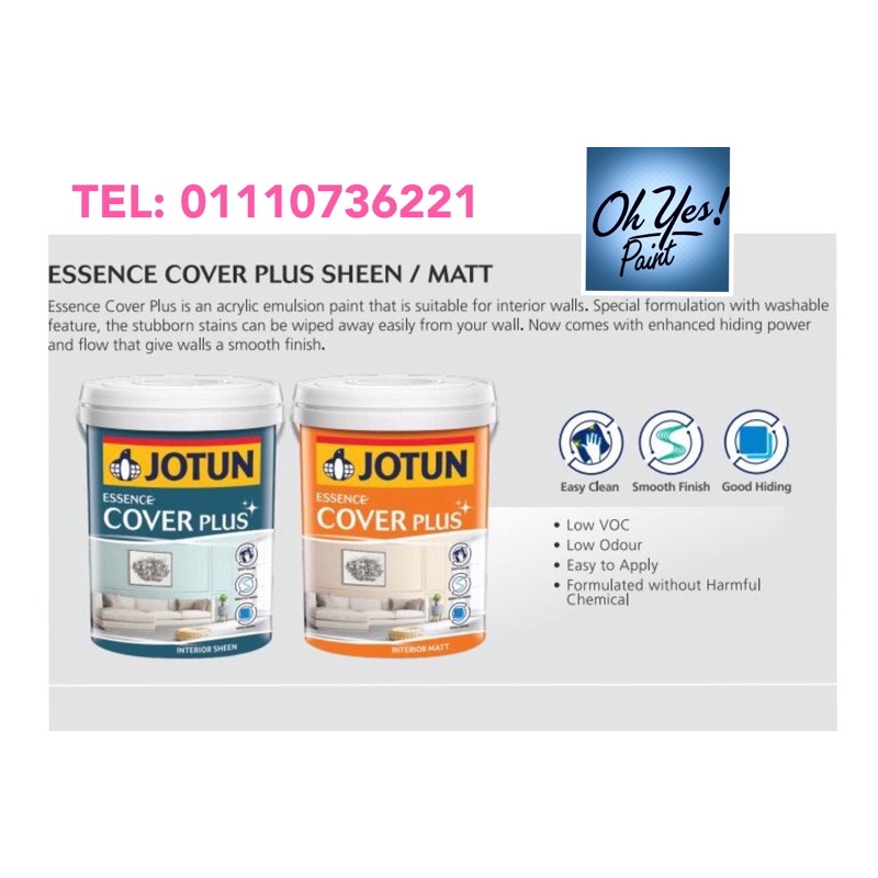 1 LITER JOTUN ESSENCE COVER PLUS MATT | Shopee Malaysia