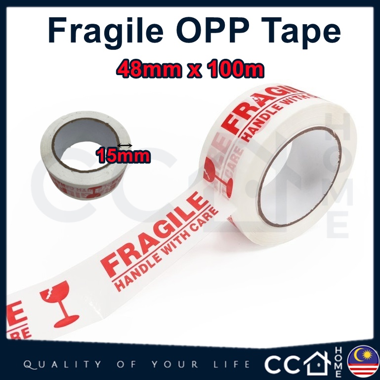 Fragile OPP Tape 50MIC x 48MM x 100M | Shopee Malaysia