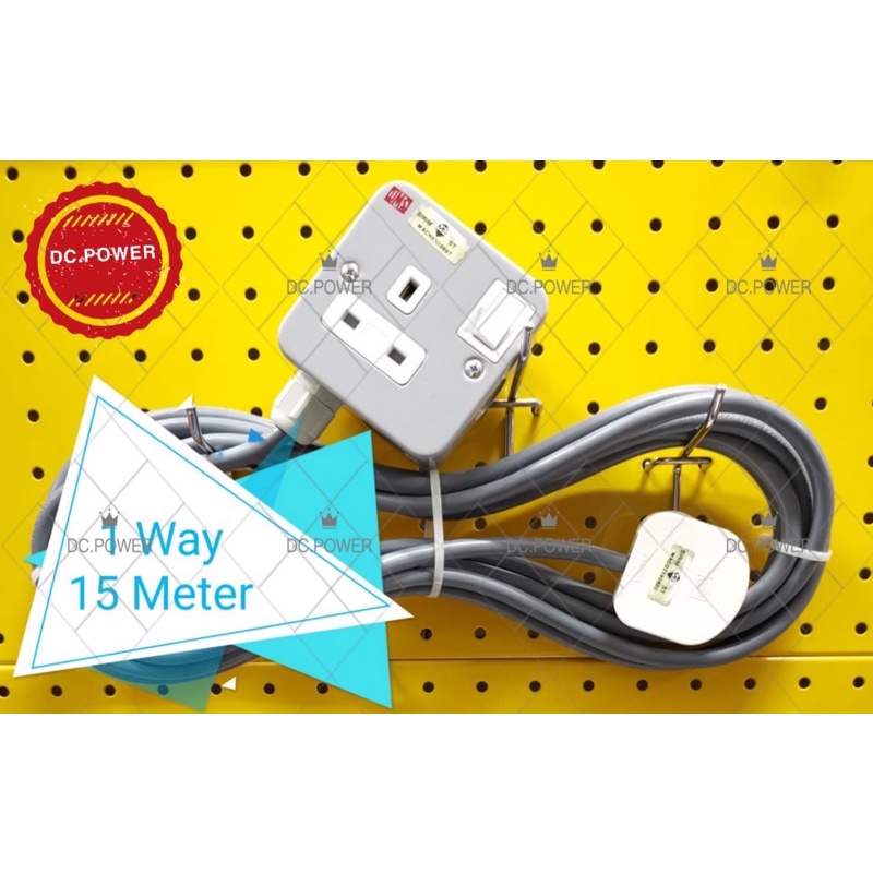 Heavy Duty Metal Clad Extention Trailing Socket 1 Way x 5M / 10M / 15M ...
