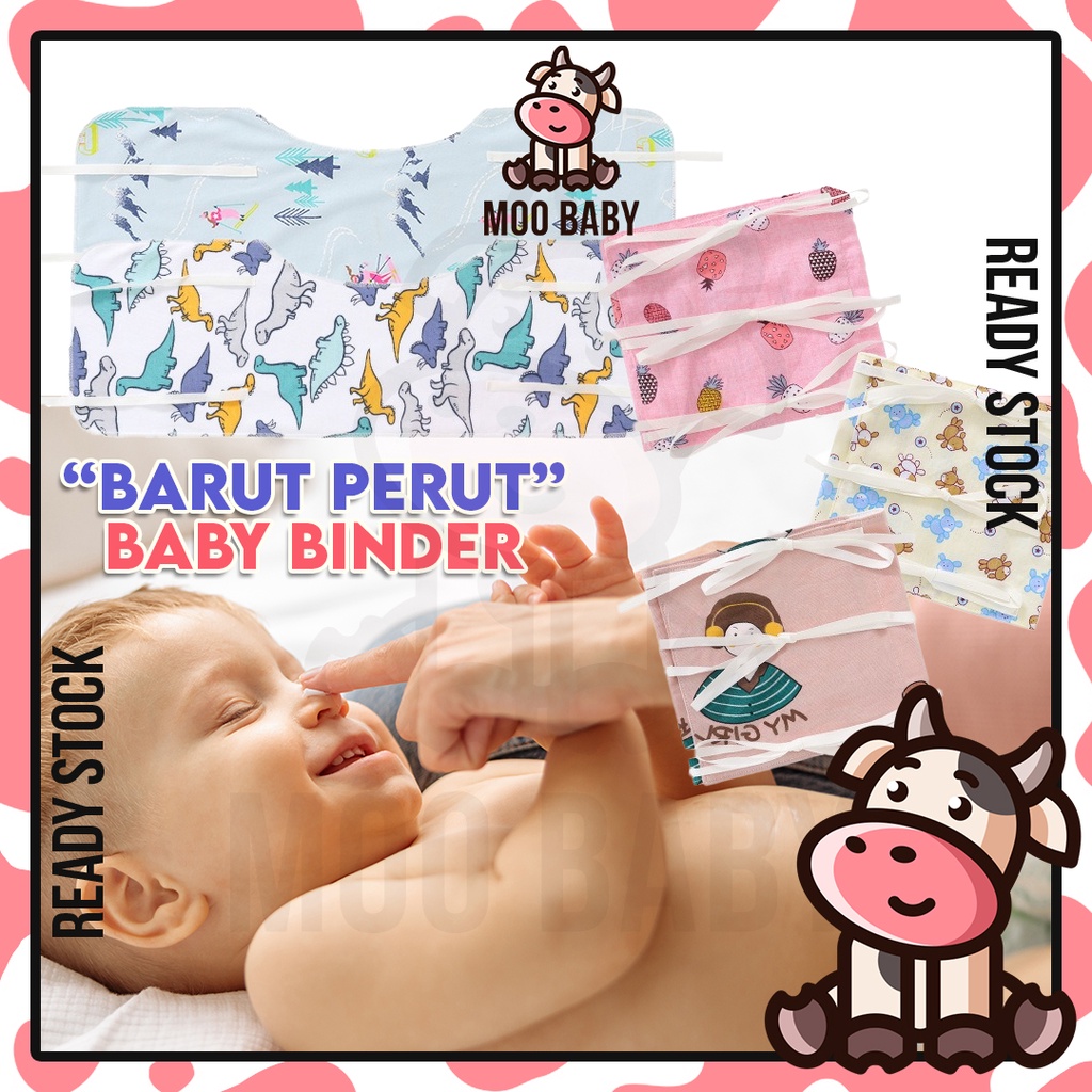 Moo Baby Binder Barut Perut Bertali Cotton Barut Perut Baby Belly Cover ...