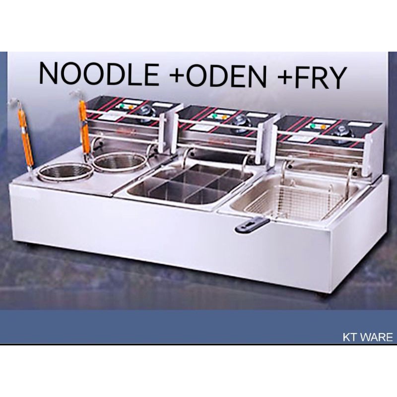 KT WARE ELECTRIC 3 TANK DEEP FRYER ODEN COOKER NOODLE COOKER COMERCIAL ...