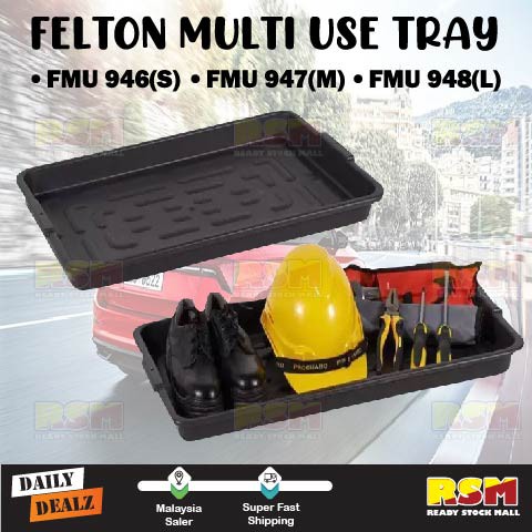 FELTON Multi Use Car Boot Tray Plastic Multipurpose Wet Dry Good S,M,L ...