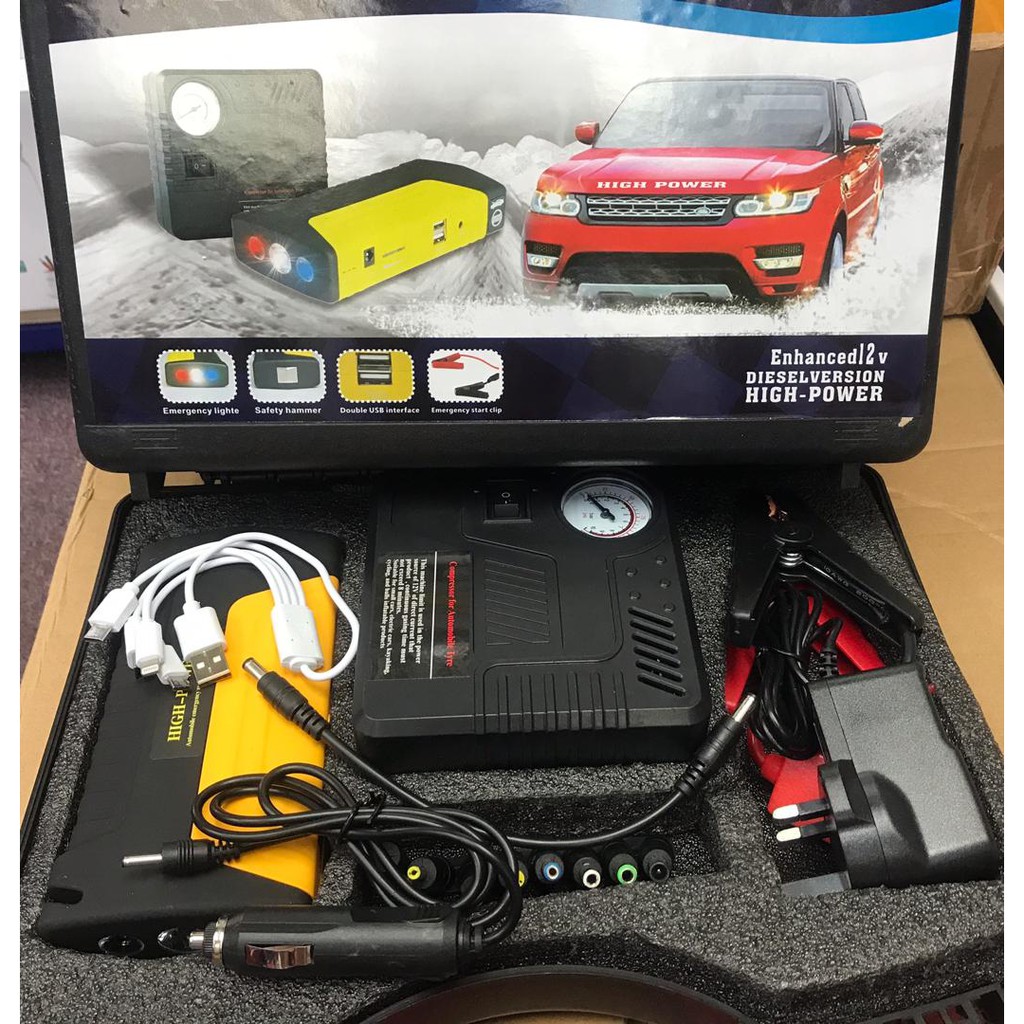 Car jumper power bank with tayer pump | Shopee Malaysia