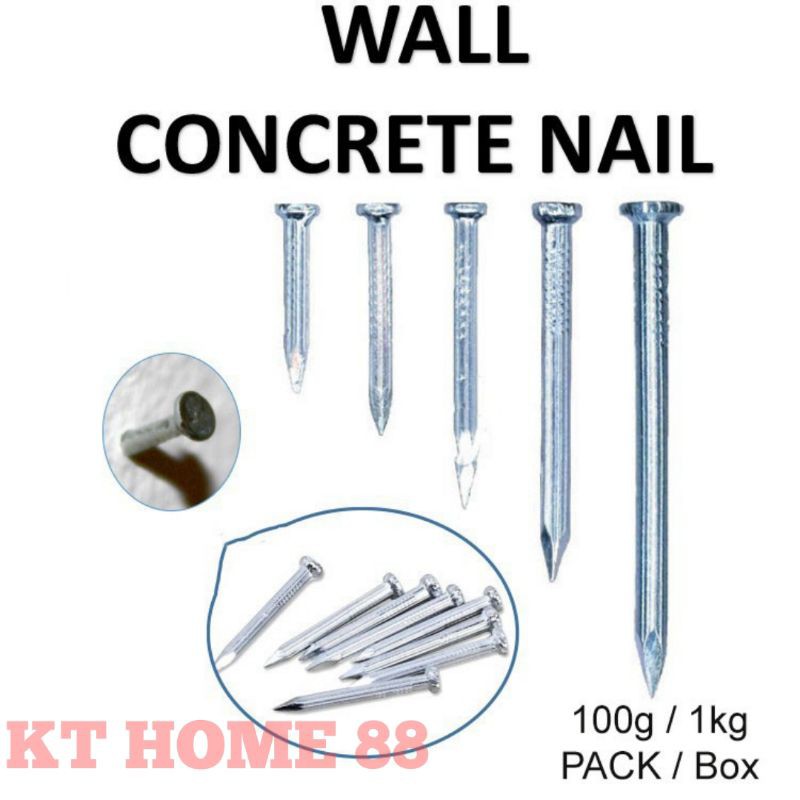 CONCRETE NAIL / WALL NAIL / PAKU SIMEN/ PAKU DINDING / PAKU BATU ...