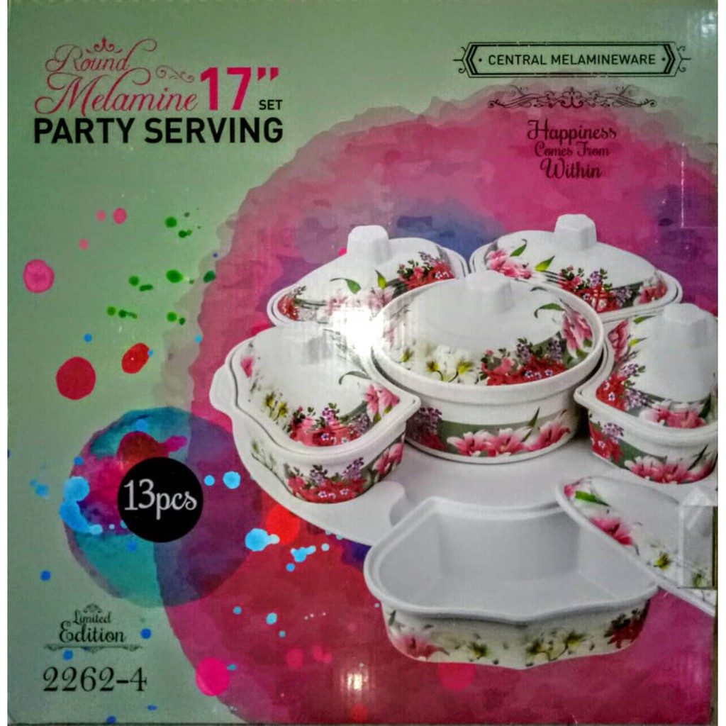 ROUND MELAMINE 17''SET PARTY SERVING/Round Melamine/Party serving set ...