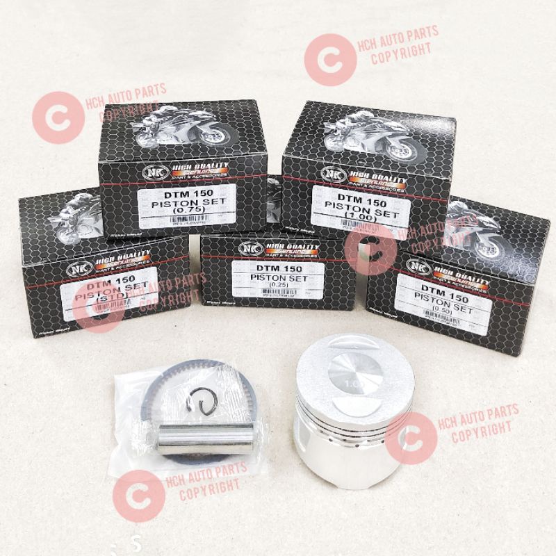 PISTON SET - DEMAK - DTM 150/ DMX 150/ DMXR 150 (SIZE : STD/ 0.25/ 0.50 ...