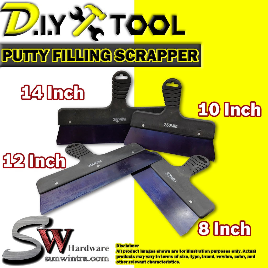 SW Hardware Professional Putty Scrapper Skim Coat Cement Plastering ...