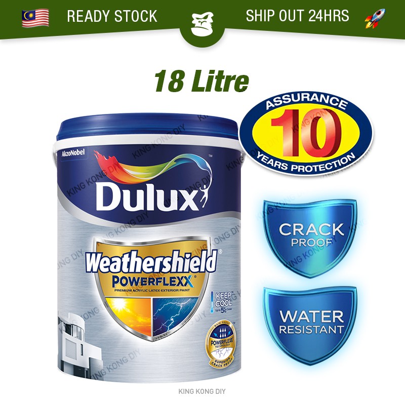 🔥READY STOCK🔥 18L ICI DULUX Weathershield Powerflexx Powerflex 10 Years ...